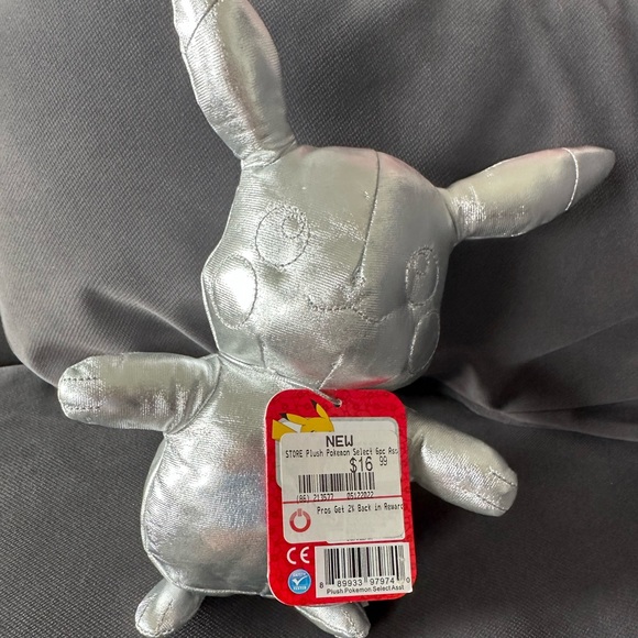 Pokemon | Toys | New Silver Pikachu Stuffed Animal | Poshmark